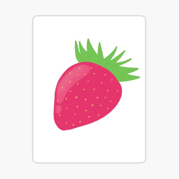 "Cute pink strawberry" Sticker for Sale by -Llama | Redbubble