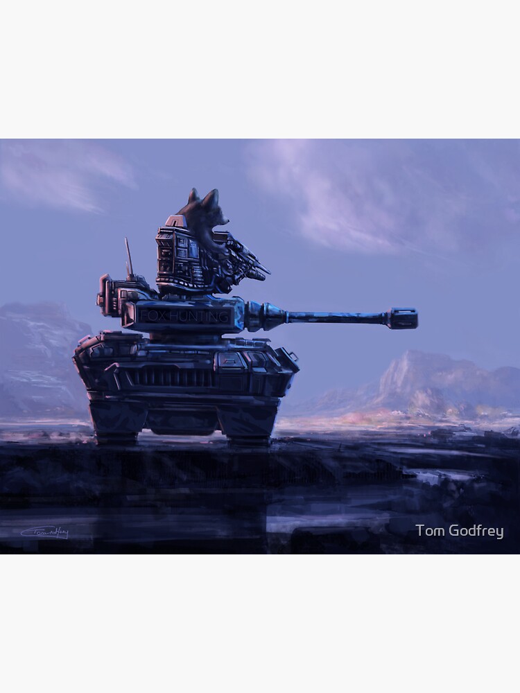 "Fox Hunter" Sticker by Lefrog | Redbubble