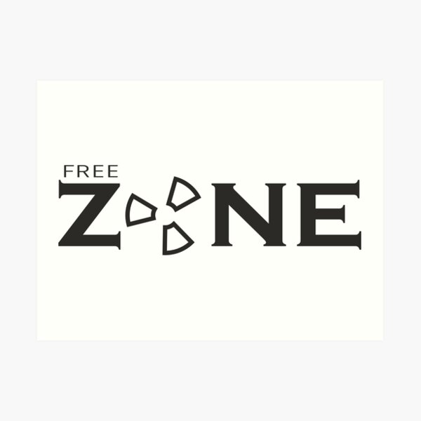 "Free Zone logo" Art Print for Sale by kammomile | Redbubble