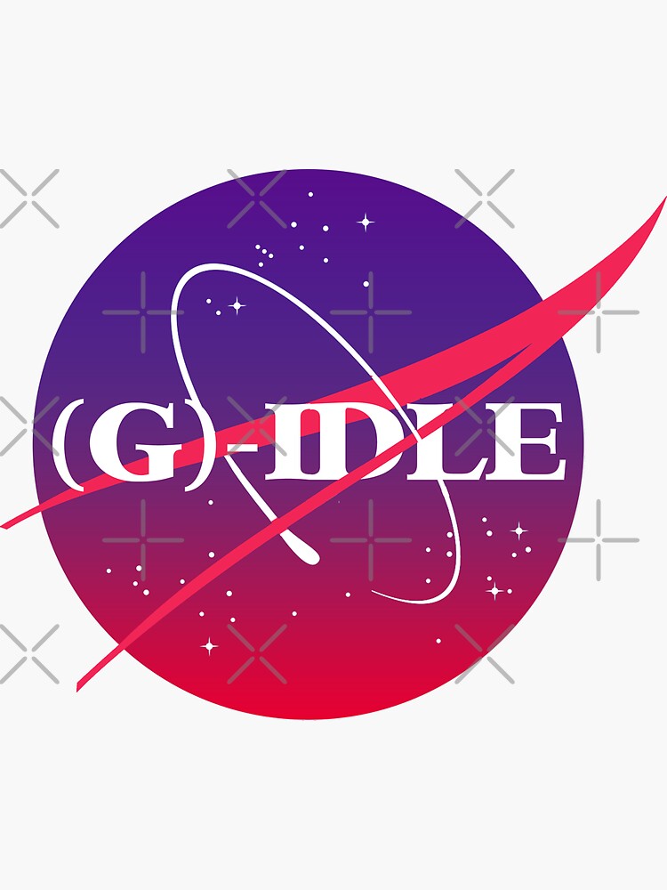 "(G)-IDLE (NASA)" Sticker for Sale by lovely-day | Redbubble