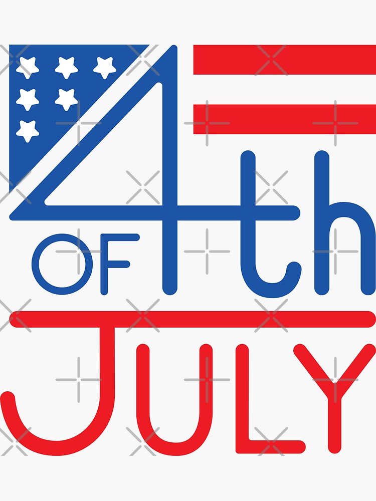 "Lets Celebrate Fourth of July" Sticker by themoodydecor | Redbubble