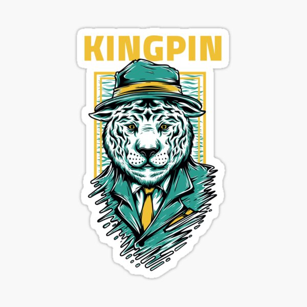 "KINGPIN" Sticker for Sale by plzLOOK | Redbubble