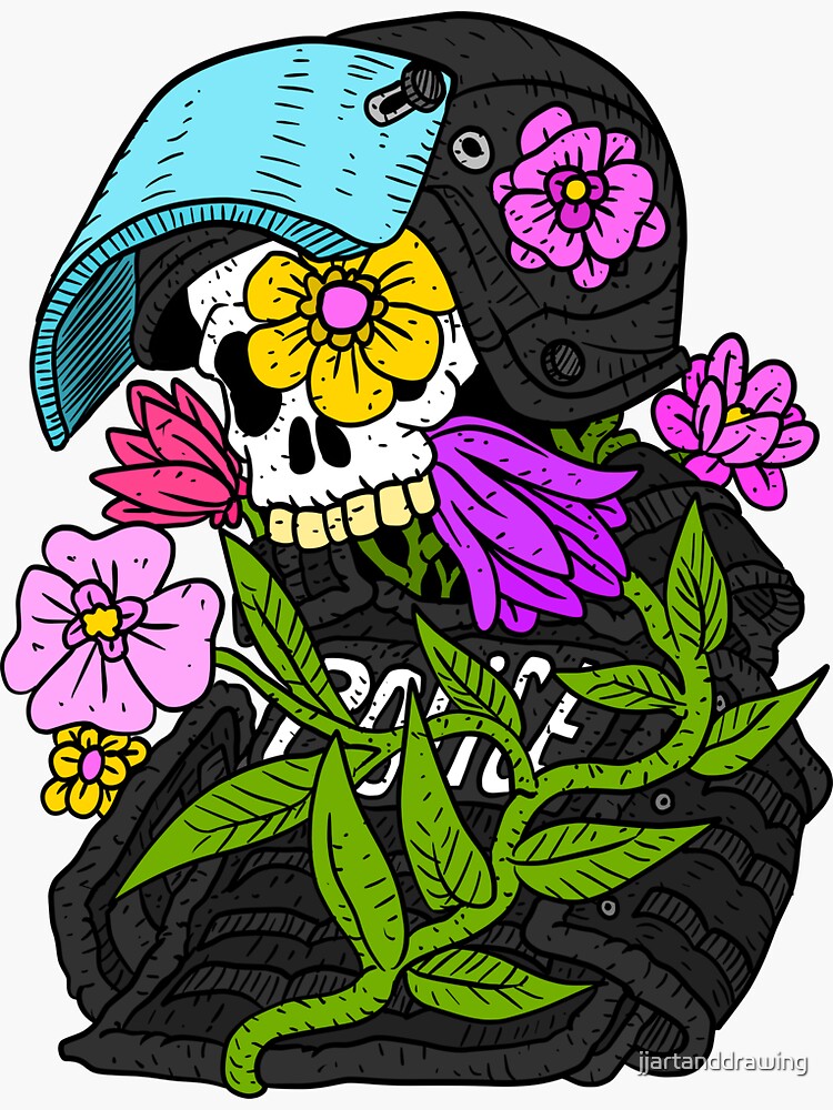 "police riot gear and skull." Sticker by jjartanddrawing | Redbubble
