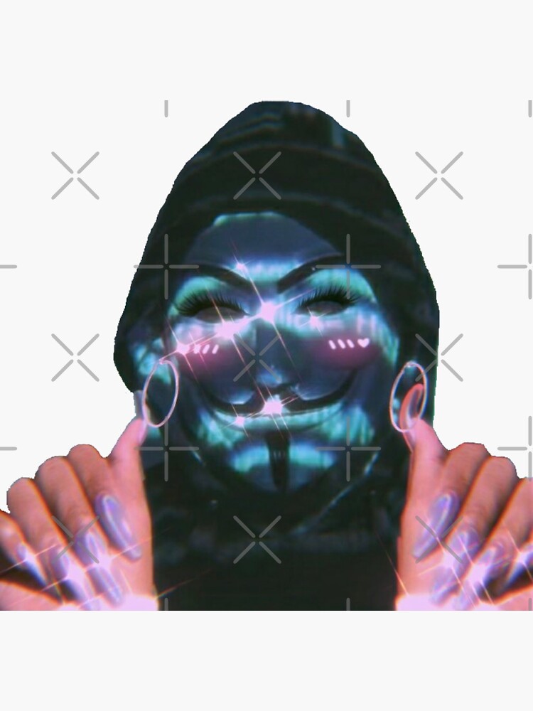 "anonymous " Sticker for Sale by basakyavuz | Redbubble