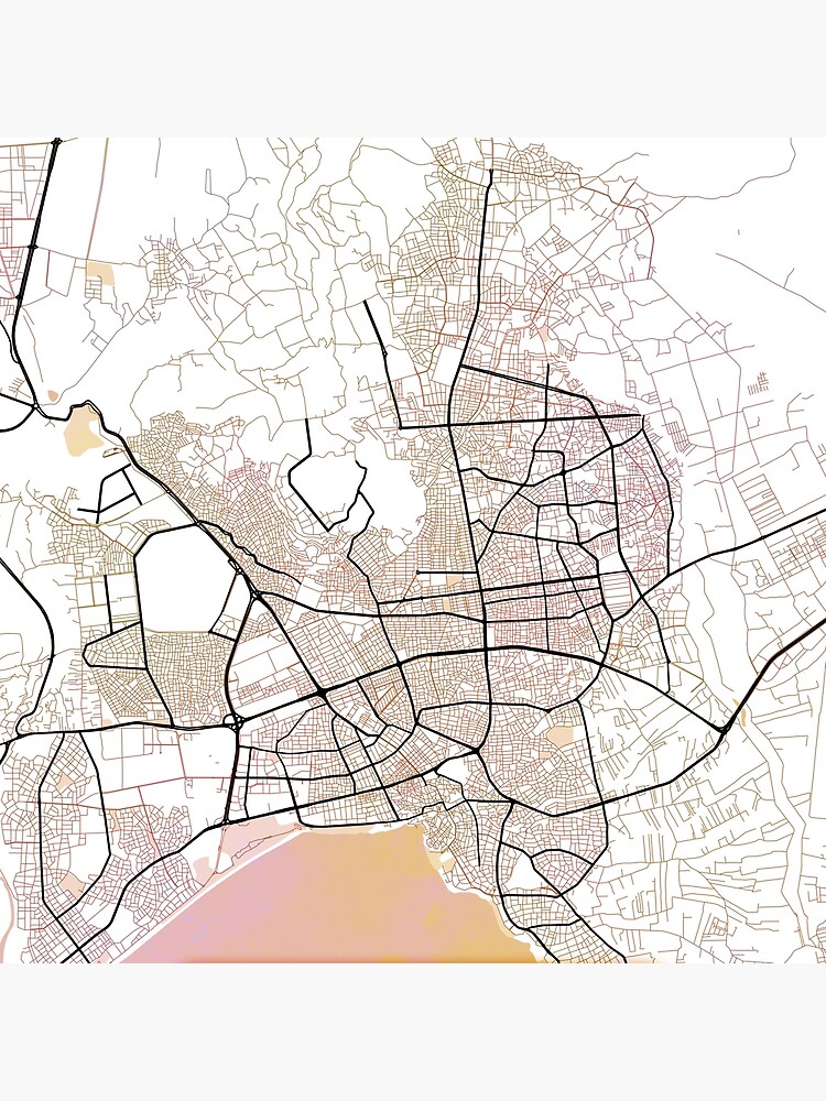 "Antalya Street Map Art Watercolor Color" Poster by IvonDesign | Redbubble