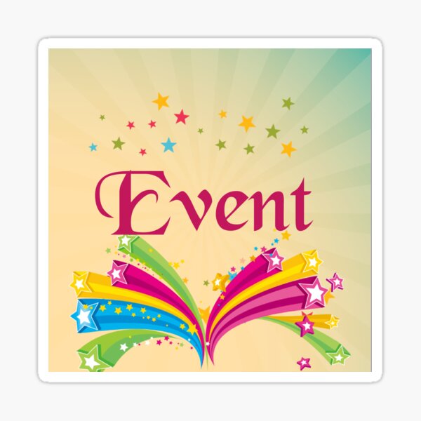 "Event " Sticker for Sale by Ashish30 | Redbubble