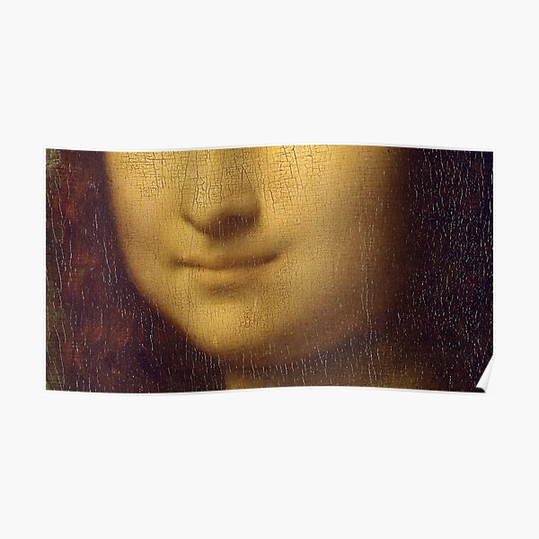 "Mona Lisa Face Face Mask " Poster by 72PaperPlanes | Redbubble