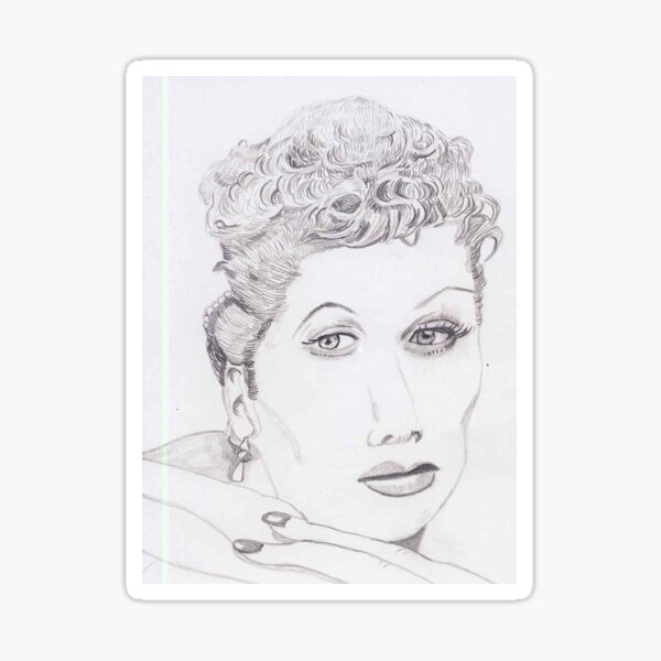 "I Love Lucille Ball" Sticker for Sale by pinkyjainpan | Redbubble
