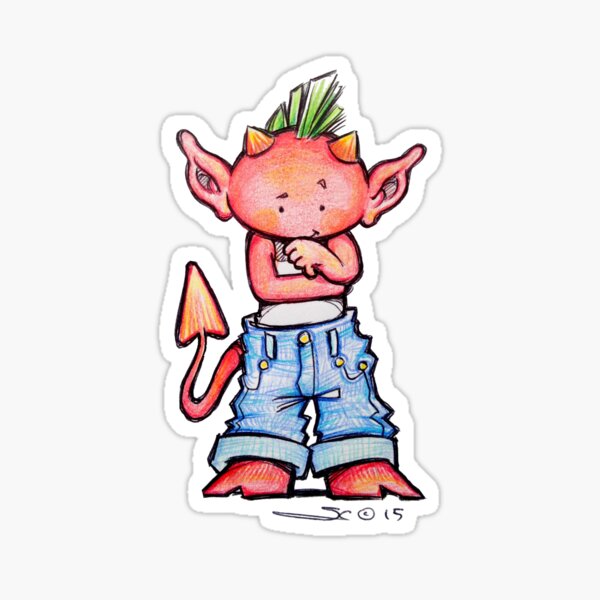 "Devil Dude" Sticker for Sale by SonyaCraig15 | Redbubble