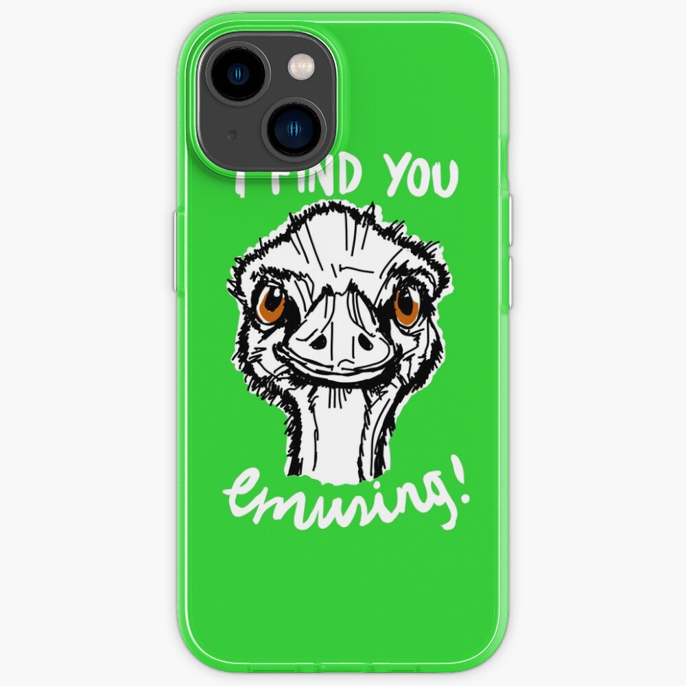 "Funny Australian Emu Pun Quote" iPhone Case for Sale by sketchNkustom ...