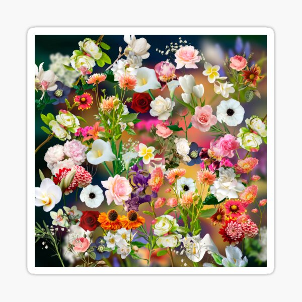 "Night Garden " Sticker by LoraSi | Redbubble