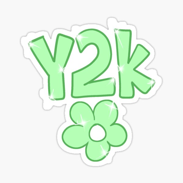 "Green Y2K Letters" Sticker for Sale by gross-girl99 | Redbubble