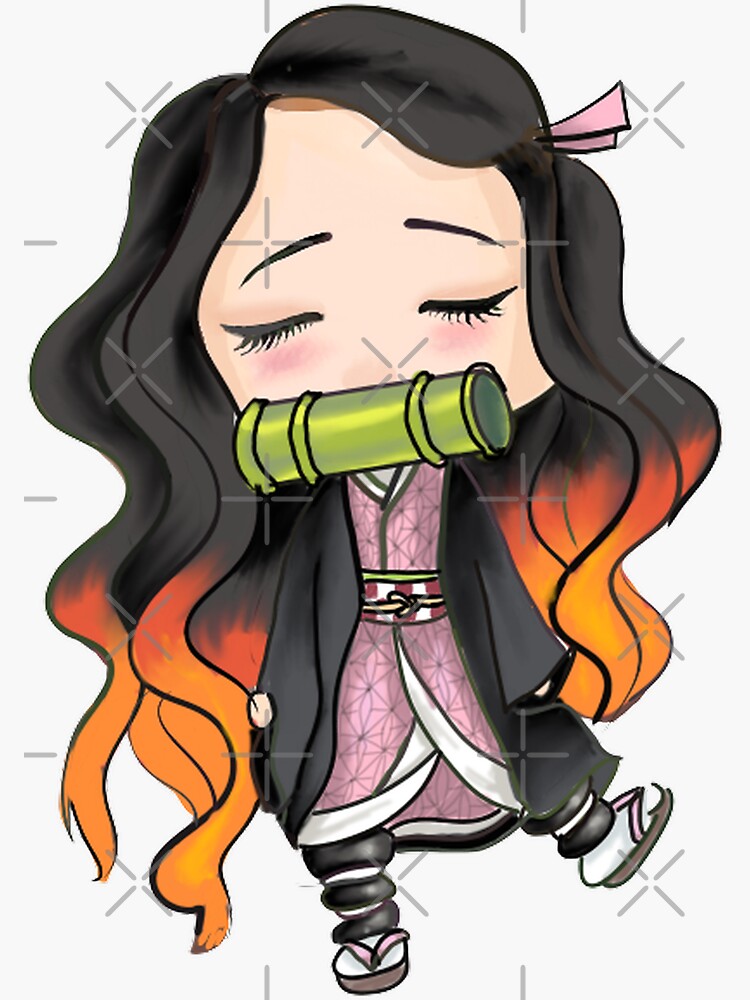 "chibi nezuko" Sticker by ammarakh26 | Redbubble