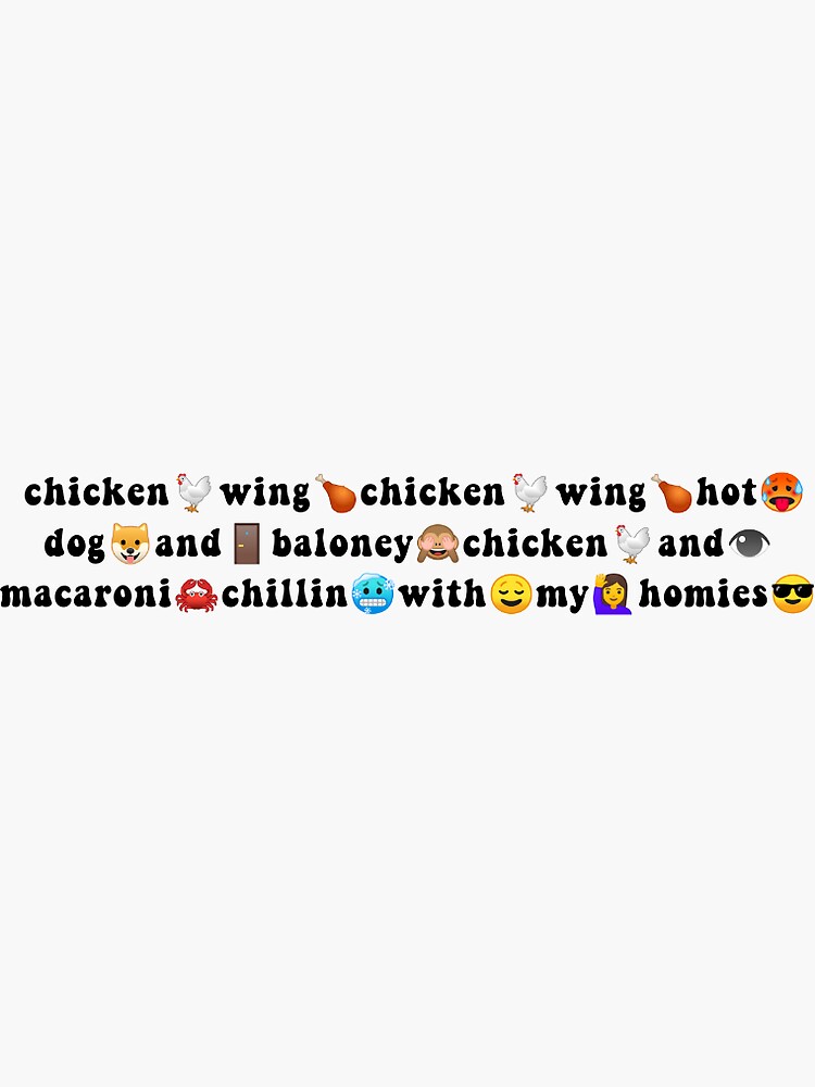 "chicken wing meme sticker" Sticker by fizzwizzdrawz | Redbubble