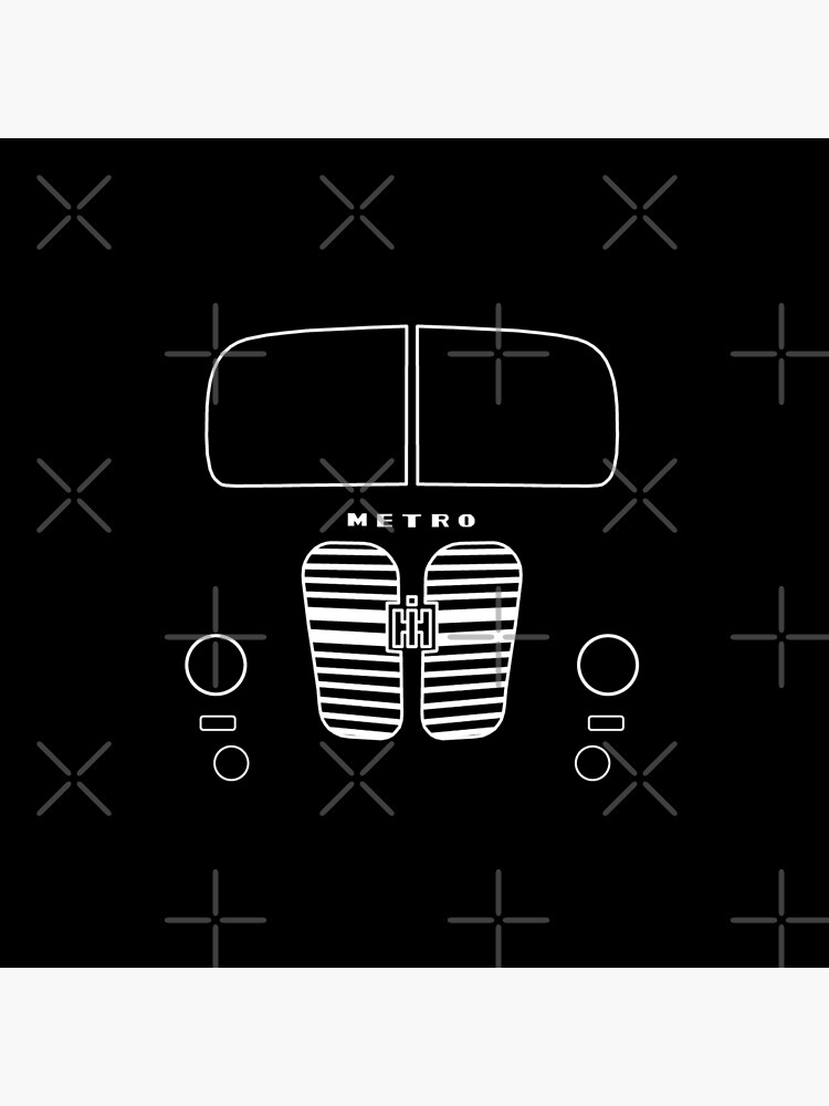 "Vintage International Harvester Metro step van white outline graphic ...