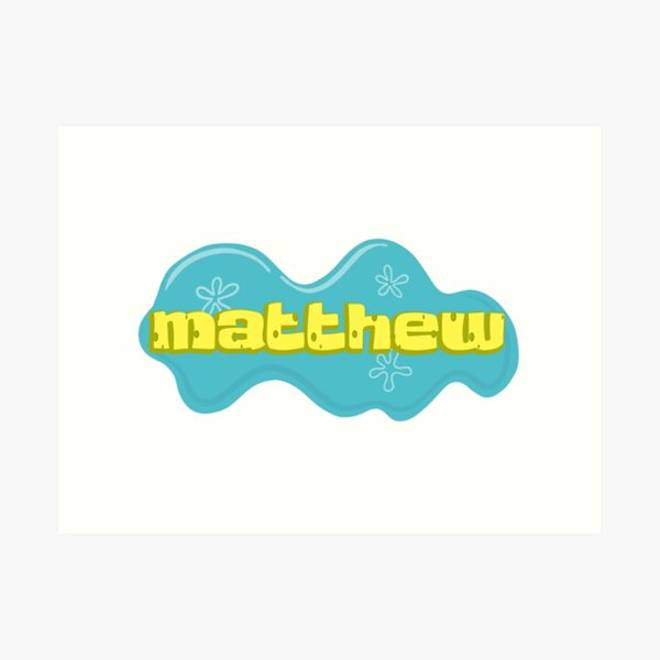 Lámina artística « Nombre del niño Matthew en estilo de dibujos ...