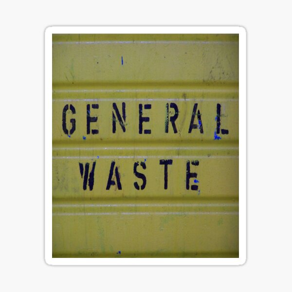 "General waste" Sticker for Sale by Boscastle | Redbubble