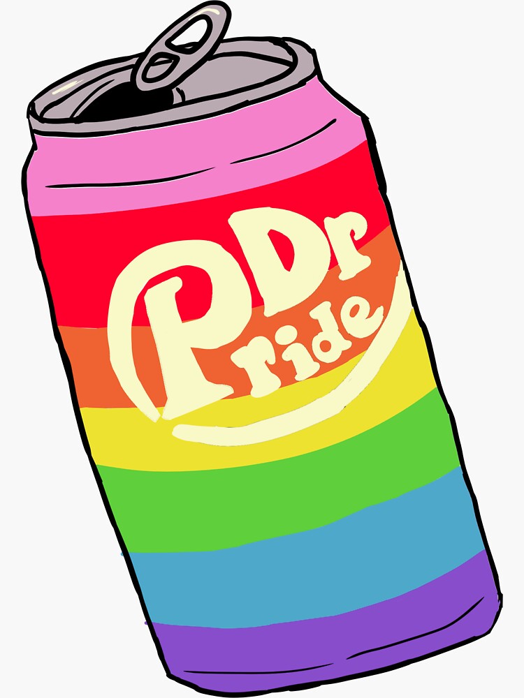 "LGBT Gay Pride soda can" Sticker for Sale by nameless---wolf | Redbubble