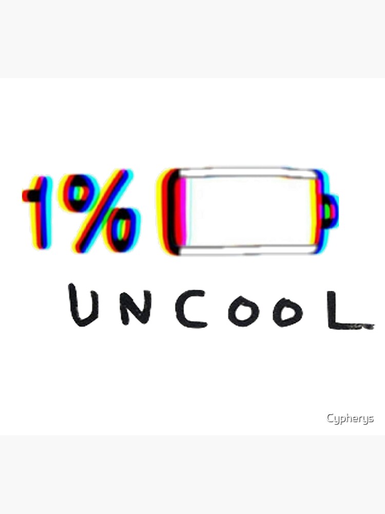 "Low battery percentage " Sticker for Sale by Cypherys | Redbubble