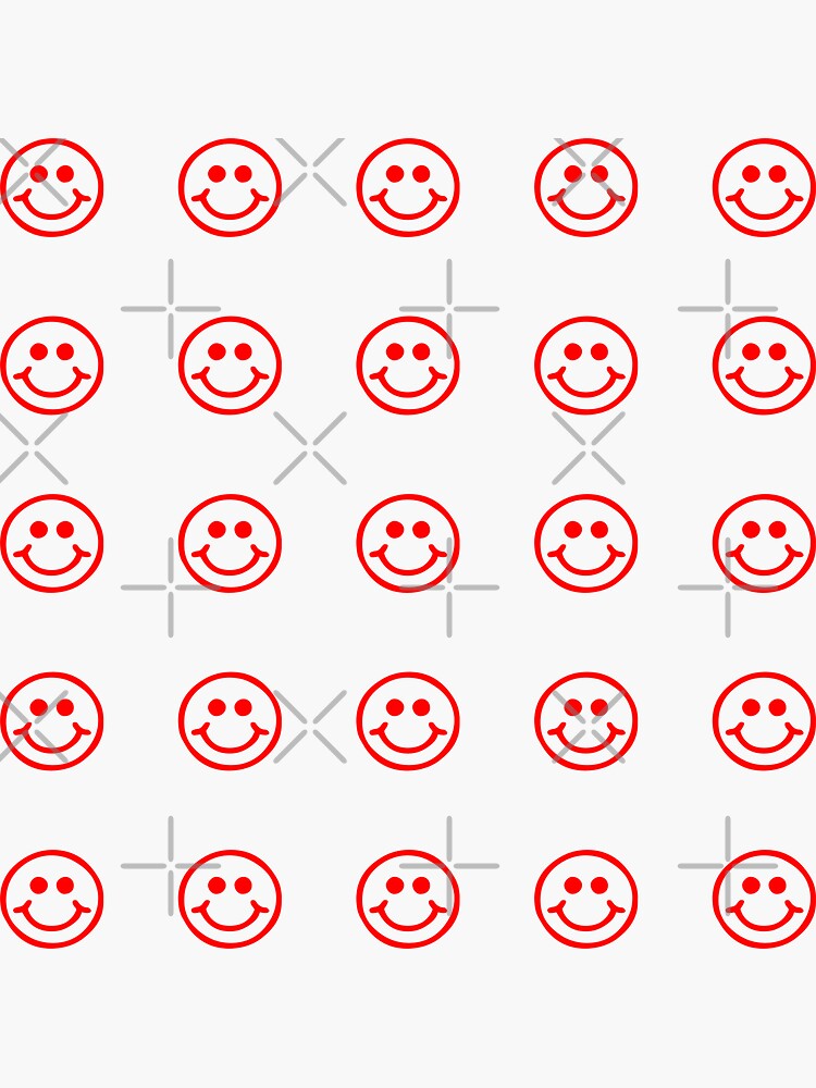 "Cute smiley face red" Sticker for Sale by OkihanaShop | Redbubble