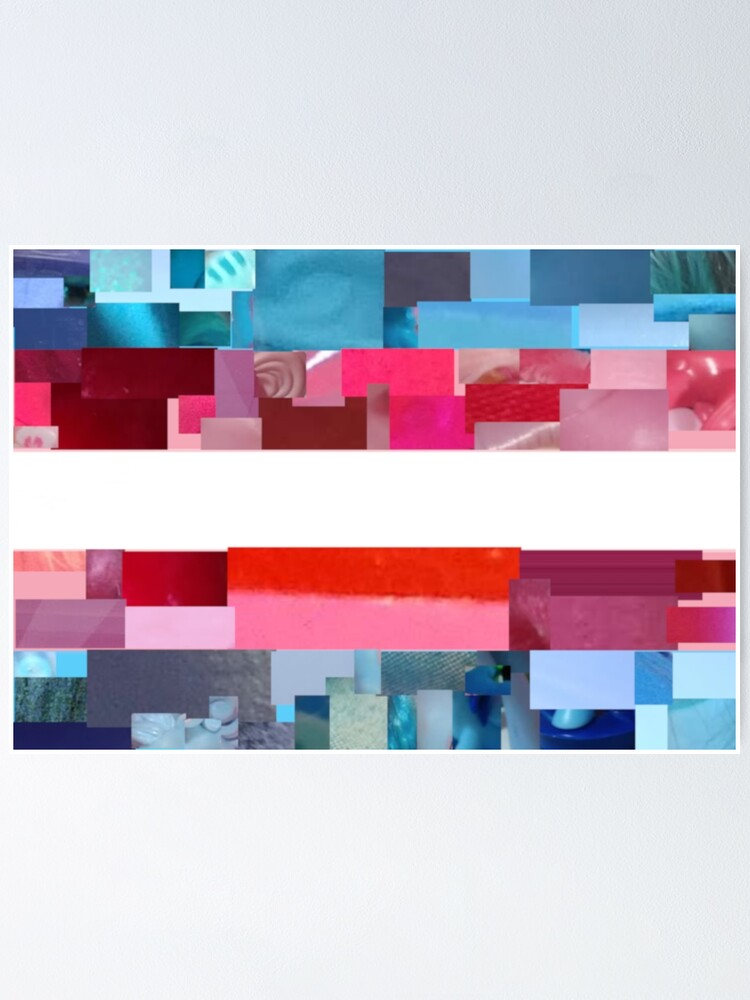 "trans flag collage" Poster for Sale by elfcolt | Redbubble