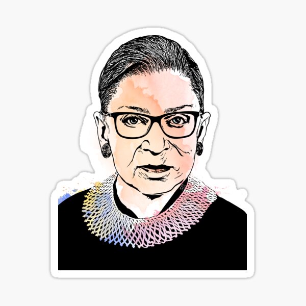 "Ruth Bader Ginsburg Original Digital Portrait With Splashes Of Water ...