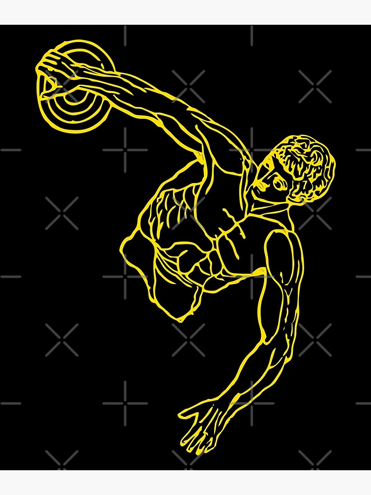 "Vaporwave Meme Discus thrower Silhouette Greek Statue Design design ...