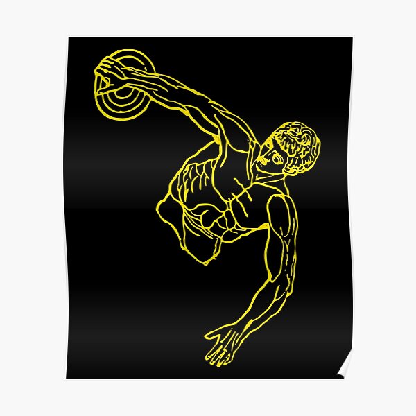 "Vaporwave Meme Discus thrower Silhouette Greek Statue Design design ...