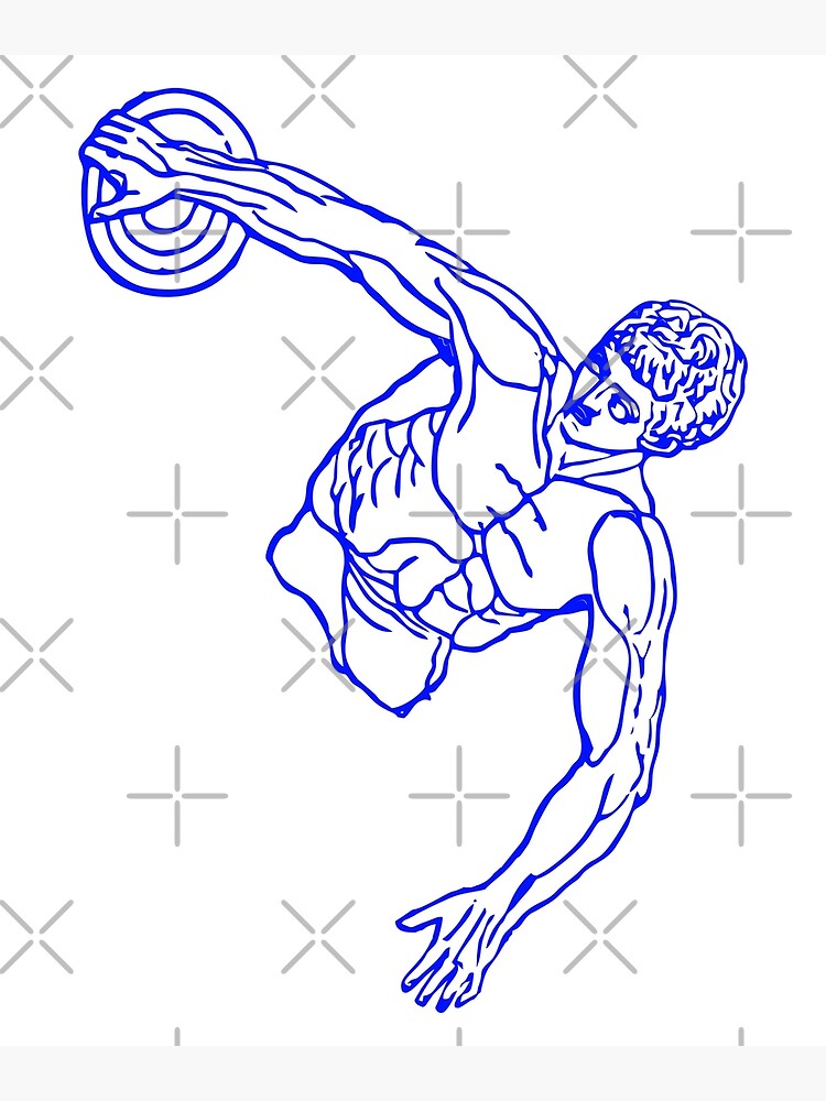 "Vaporwave Meme Discus thrower Silhouette Greek Statue Design graphic ...