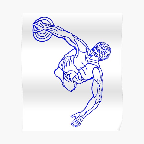 "Vaporwave Meme Discus thrower Silhouette Greek Statue Design graphic ...