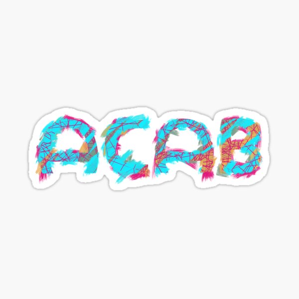 "ACAB graffiti pride vinyl bumper sticker" Sticker for Sale by ...