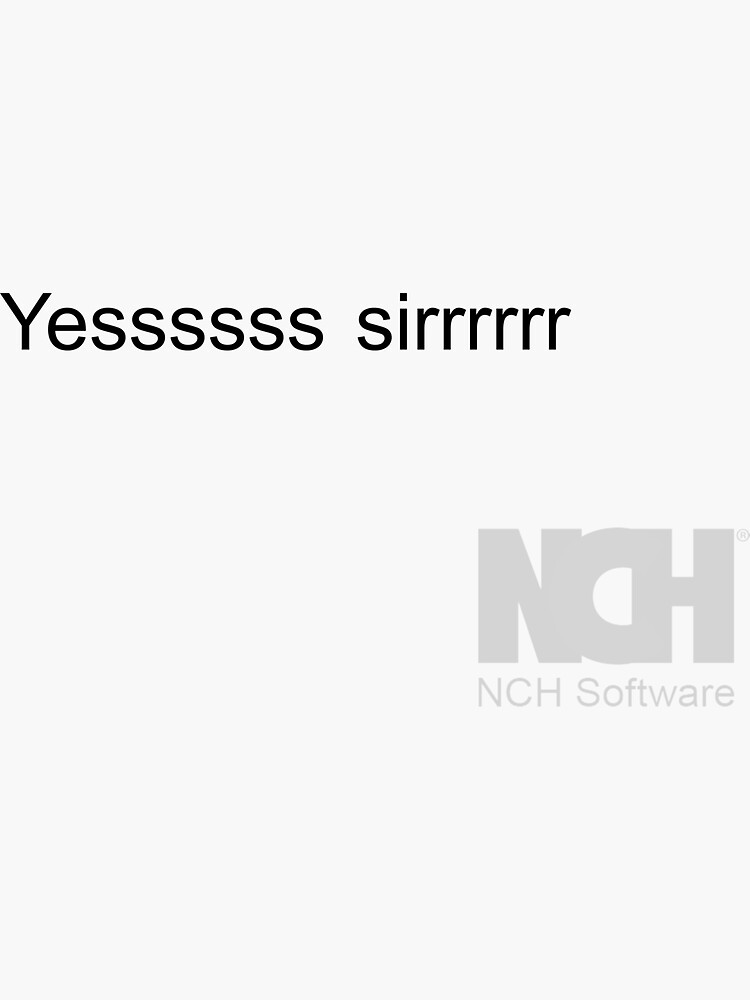 "Yes sir" Sticker for Sale by TinasheChaurura | Redbubble