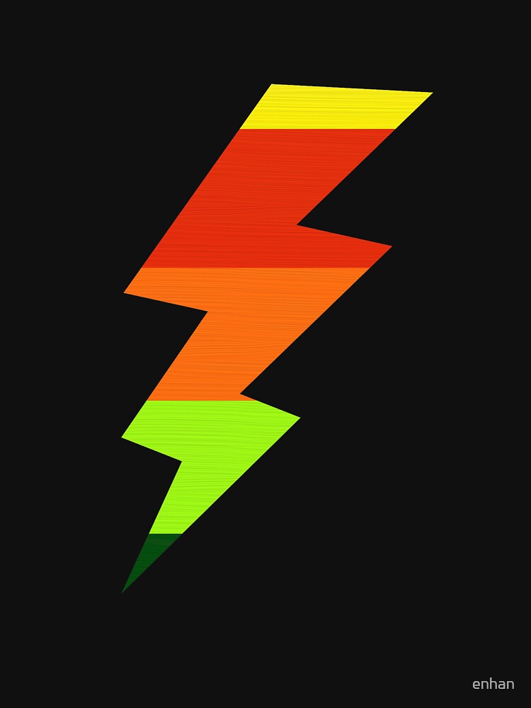 "Rainbow Lightning Bolt" T-shirt for Sale by enhan | Redbubble ...