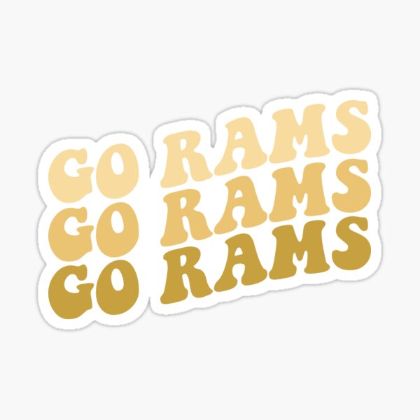 "Go Rams" Sticker by kileybates | Redbubble