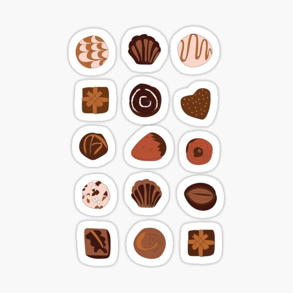 "Chocolate Box" Sticker for Sale by AbsolutelyAdela | Redbubble