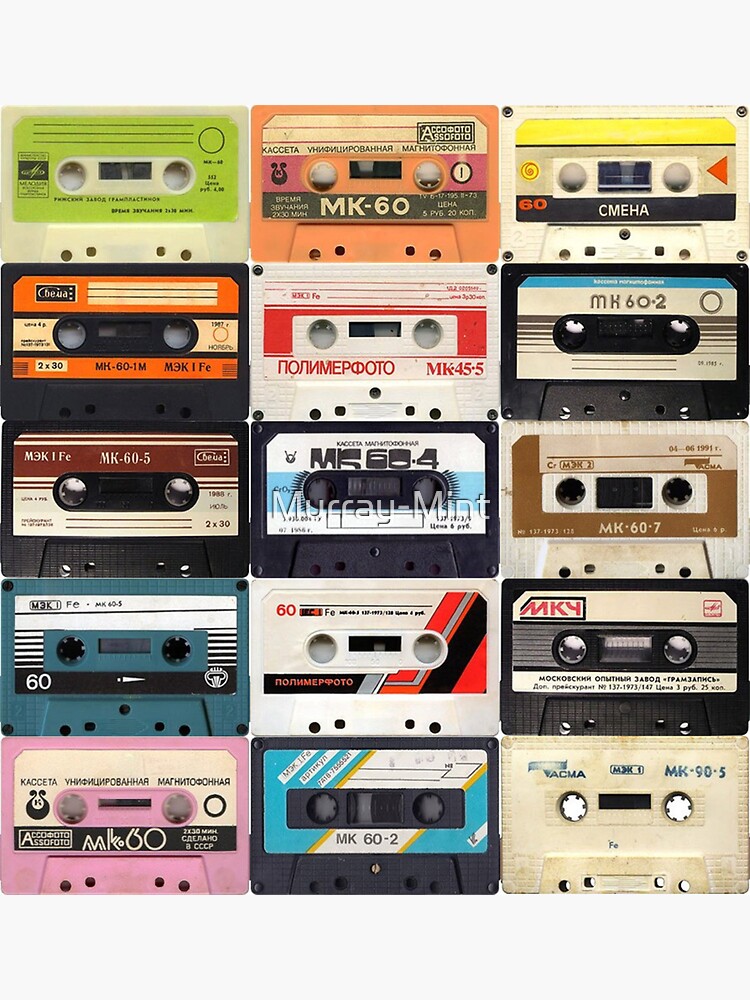 "Cassette Tapes" Sticker for Sale by Murray-Mint | Redbubble