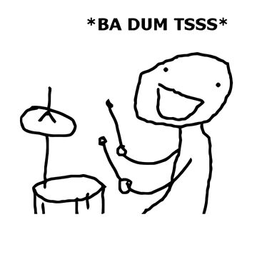 "Ba Dum Tss, Funny Drummer Design, Drummer Gift" Essential T-Shirt for ...