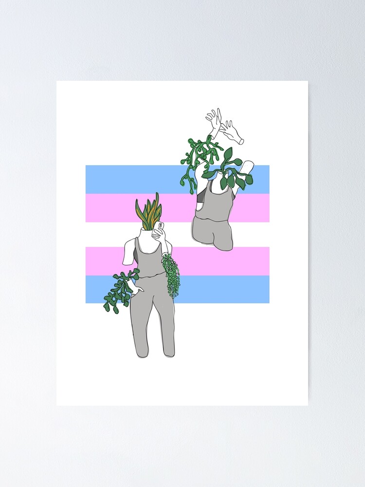 "Plant Pride - Transgender" Poster by kfaithart | Redbubble