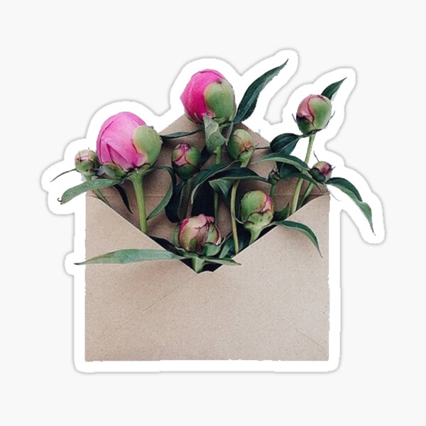 "Flowers in envelopes" Sticker for Sale by moonbeambaby | Redbubble