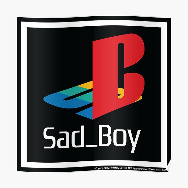 "Sad Boy Logo" Poster by AgentSunday | Redbubble