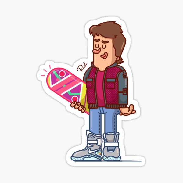 "Marty McFly" Sticker for Sale by rudigundersen | Redbubble