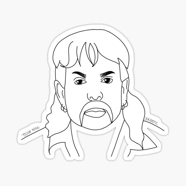 "Joe Exotic Cartoon Mugshot" Sticker for Sale by miapopart | Redbubble