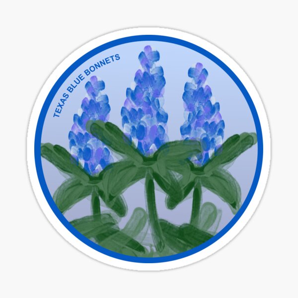 "Watercolor Blue Bonnet" Sticker for Sale by elledeegee | Redbubble