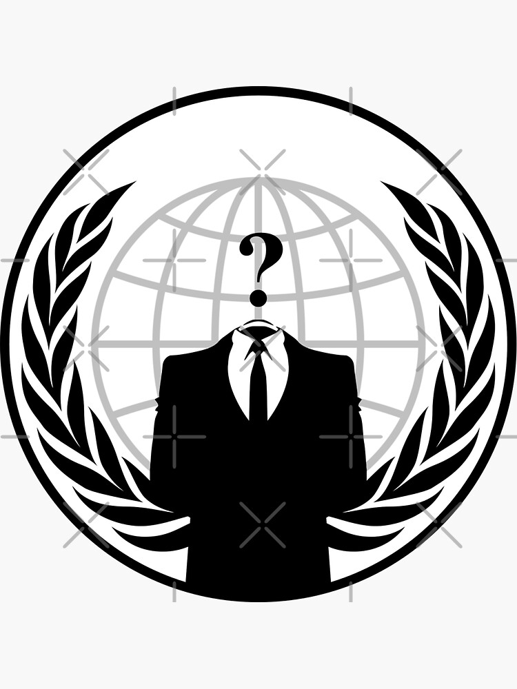"Anonymous " Sticker for Sale by HouseofBalloon | Redbubble
