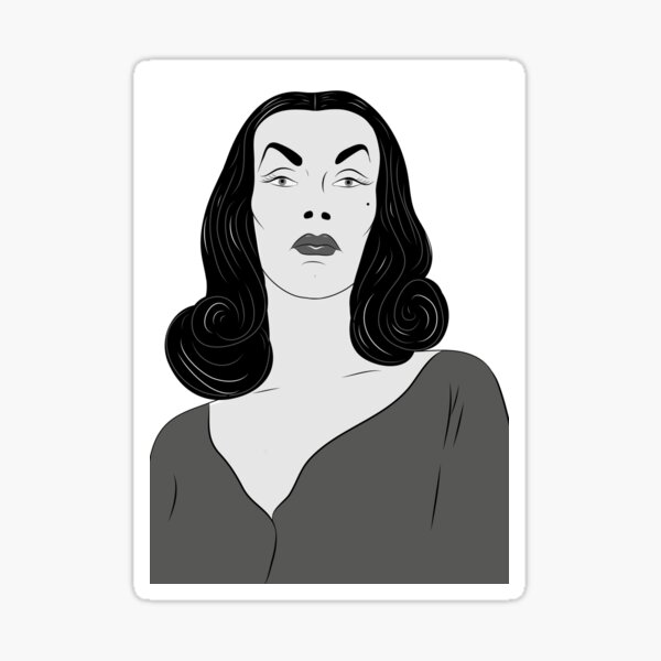 "Vampira" Sticker by rach-hell | Redbubble