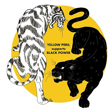 "Yellow Peril supports Black Power" Sticker for Sale by Cathurl | Redbubble