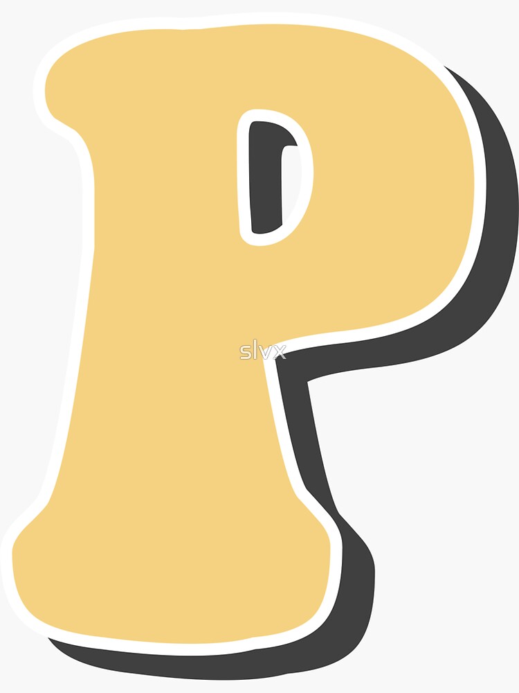 "Yellow letter "P"" Sticker for Sale by slvx | Redbubble