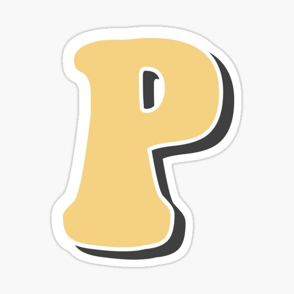 "Yellow letter "P"" Sticker for Sale by slvx | Redbubble
