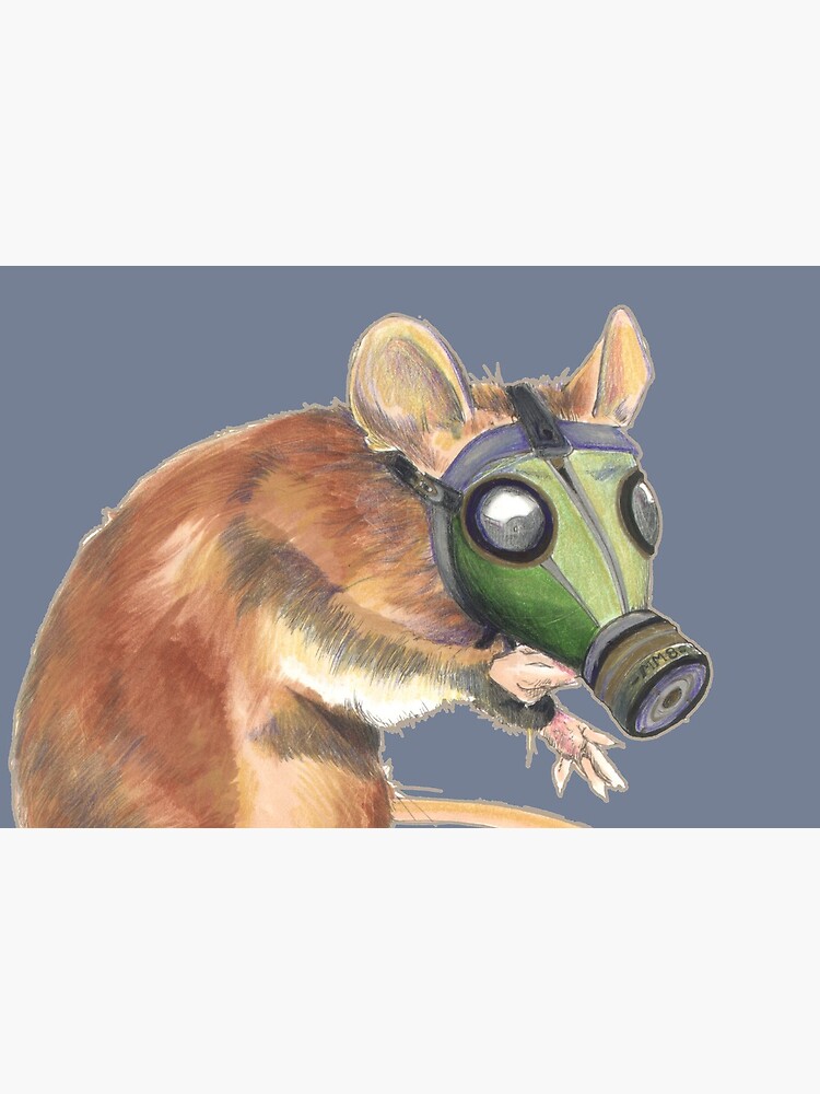 "Pest Control - Mouse in a Gas Mask Art" Mask by FishWithATopHat ...