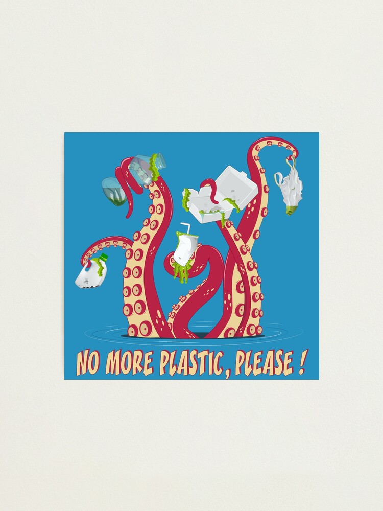 "No more plastic, please - Stickers" Photographic Print by Manikool ...